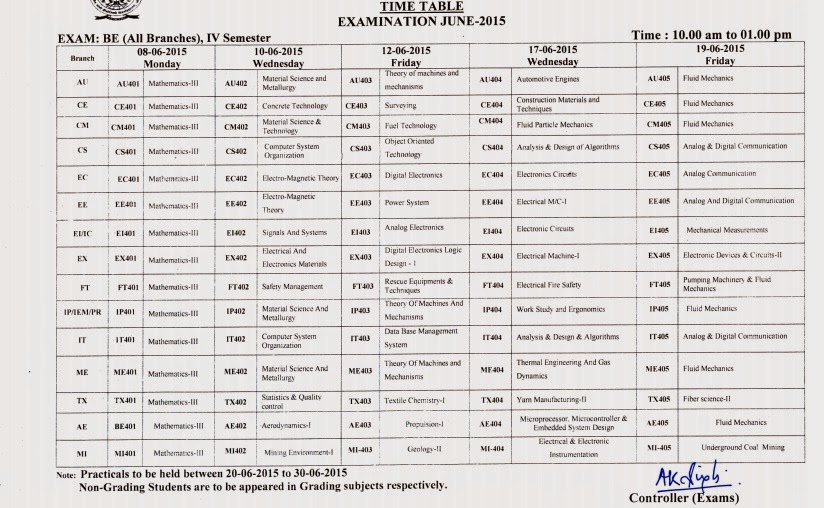RGPV Time Table | BE BTech BPharma Time Table | RGPV 1st 2nd 3rd 4th 5th 6th 7th and 8th sem ...