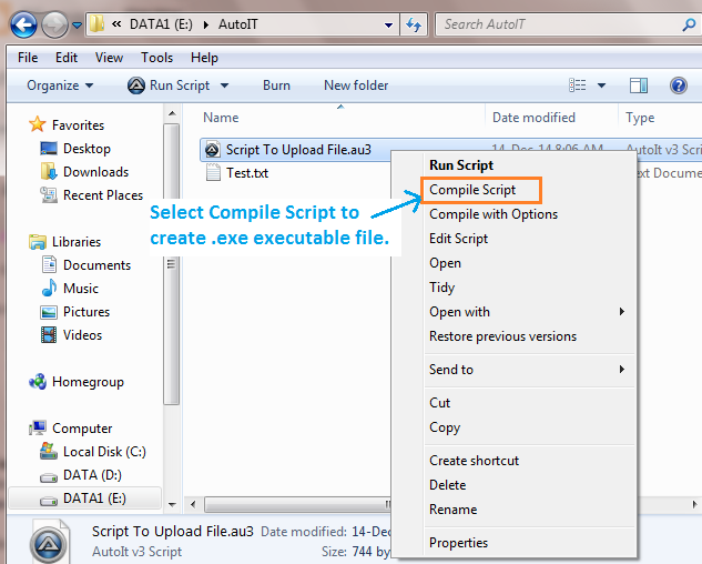 Create Script In AutoIt To Upload File Create Script In AutoIt To Upload File