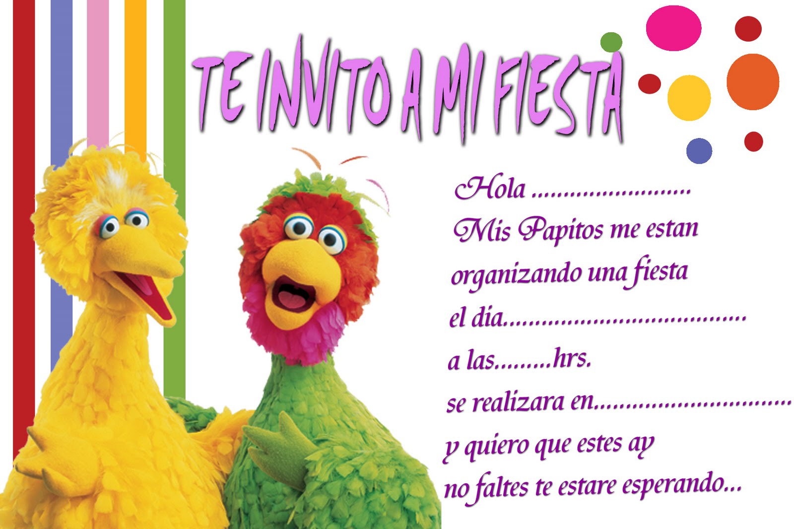 LETRAS TE INVITO A MI FIESTA - Imagui