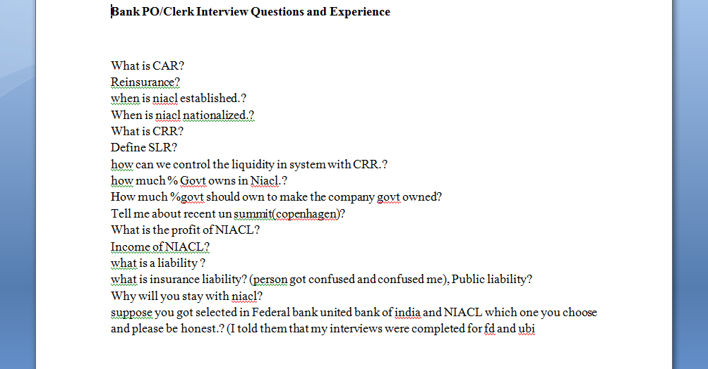 See Once Bank POClerk Interview Questions And Experience see-once-bank-poclerk-interview-questions-and-experience