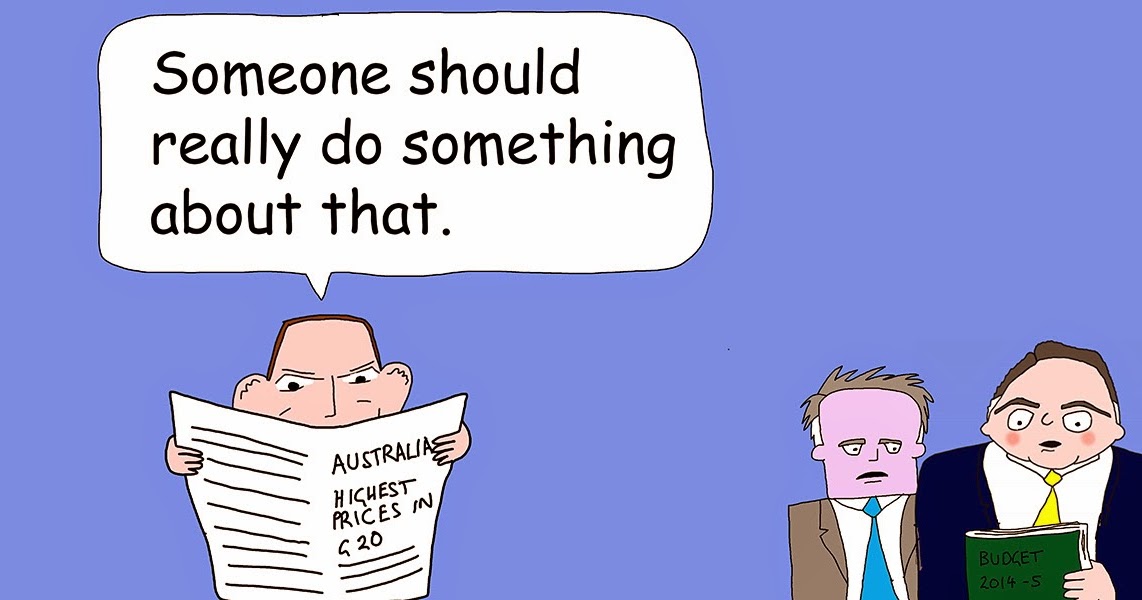 Laberal Australian Prices Highest In G20 Cartoon laberal-australian-prices-highest-in-g20-cartoon