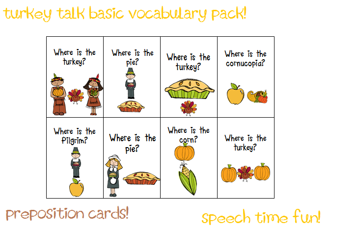 Turkey Talk! Vocabulary Packs for Younger and Older Elementary students ...