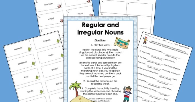 Simply Centers: Regular/Irregular Nouns Freebie!