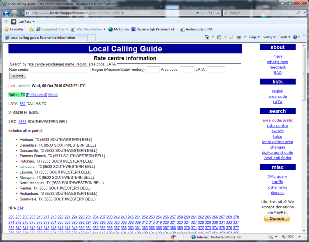 ucomsGeek: Determining which NPA/NXX combinations are Local vs Long Distance