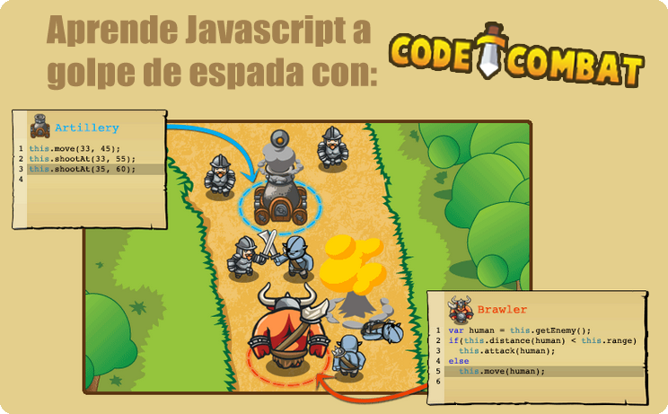 Pixels Mil: Aprende javascript a golpe de espada: Code Combat.