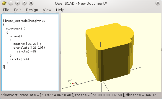 3D printer improvements: How to use Openscad (3): iterations, extrusions and more modularity!