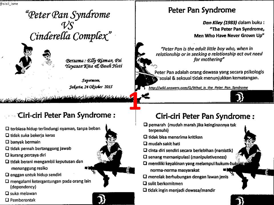 dunia sisil: Peter Pan Syndrome dan Cinderella Complex