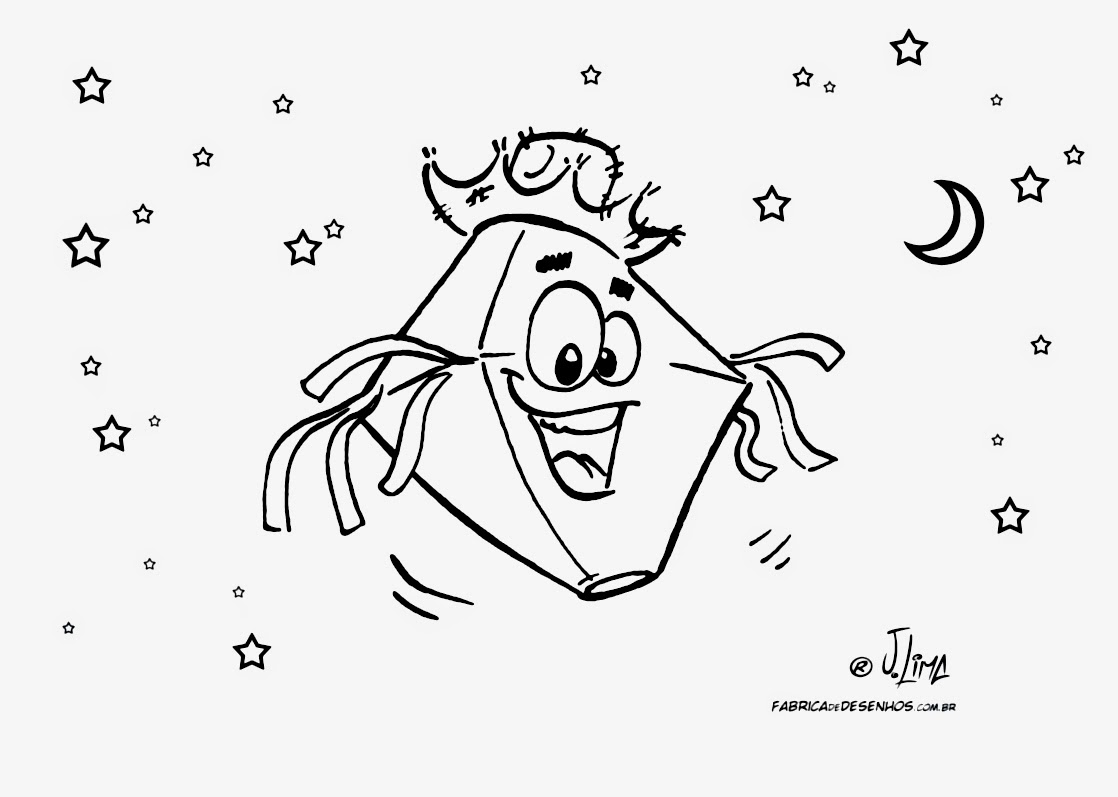 Desenhos Para Pintar: Balão de Festa Junina para Colorir Desenhos Para Pintar: Balão de Festa Junina para Colorir