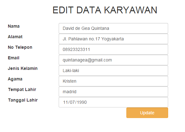 Cara Membuat Form Edit Data dengan CodeIgniter dan Bootstrap | Syamadav|