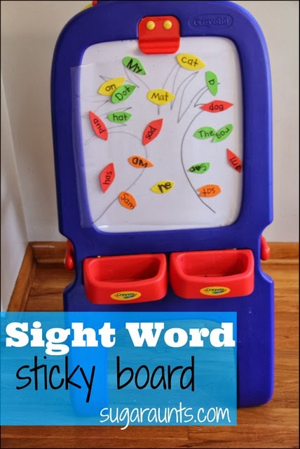 Sight Word Sticky Easel - The OT Toolbox
