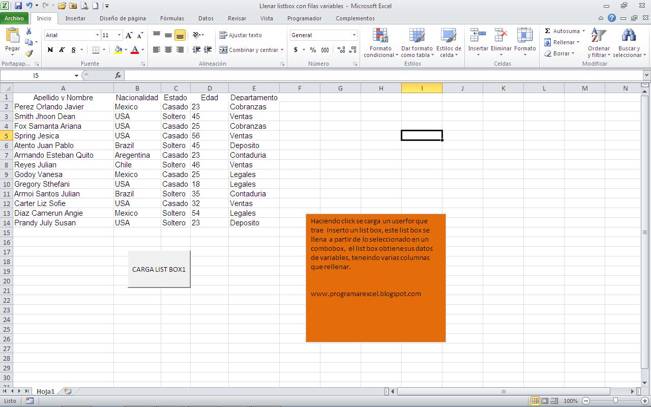 Llenar LISTBOX ️ de varias columnas con ? datos variables dependiendo ... Llenar LISTBOX ️ de varias columnas con ? datos variables dependiendo ...