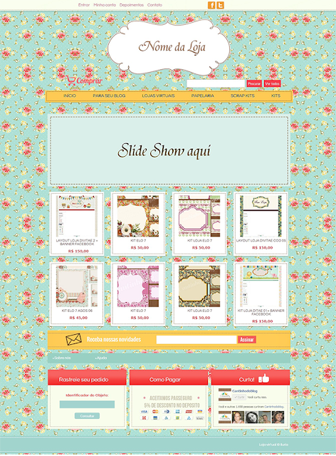 Template para Lojas Ilúria - Cantinho do blog