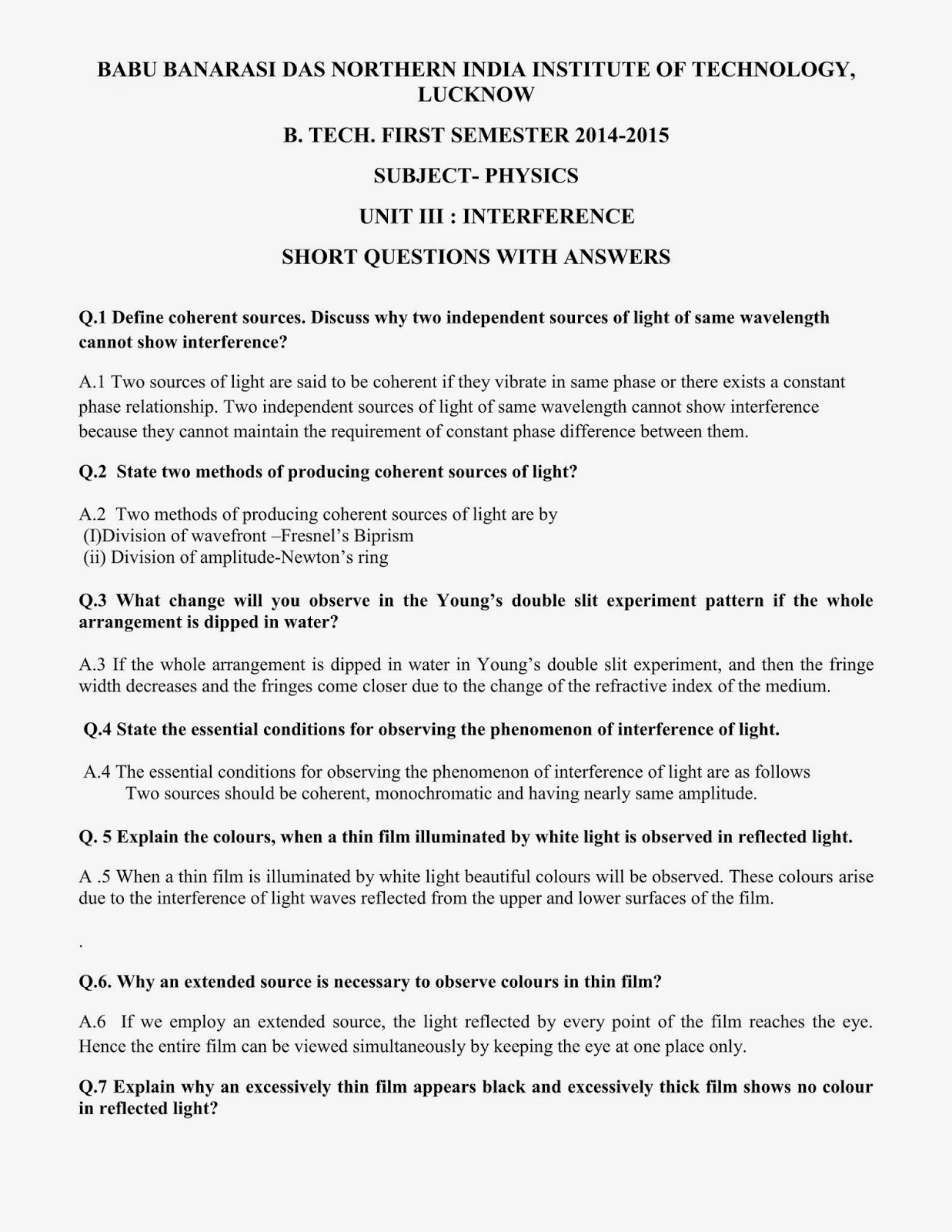 Physics Practical Viva Questions For Engineering 1St Year - Blajewka Physics Practical Viva Questions For Engineering 1St Year - Blajewka