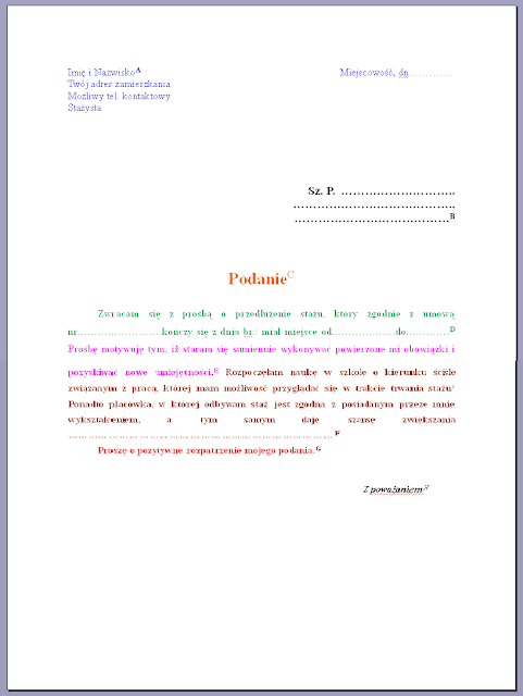 Jak Napisa Podanie O Przeniesienie Do Innej Klasy - question