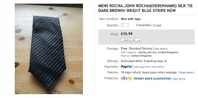 Making My Tennant Suit: The tie that never was on eBay