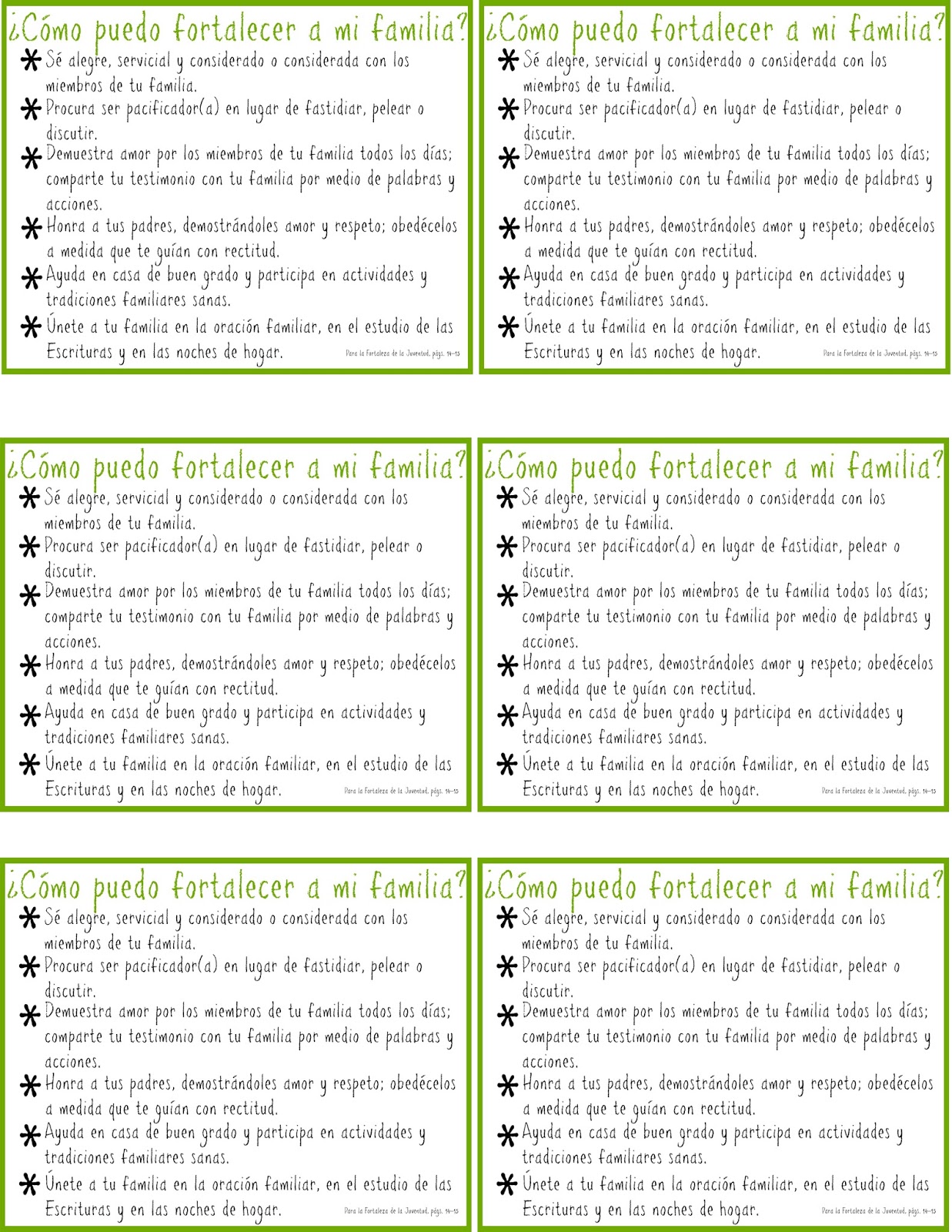 Marriage and Family - August Youth Handouts {English & Spanish} - The ...