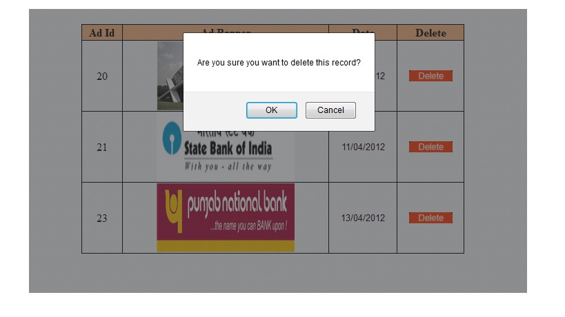 DOTNETVISHAL: Delete Confirmation in GridView DOTNETVISHAL: Delete Confirmation in GridView