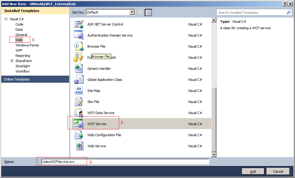 How to Create, Deploy WCF service and Create External List Using WCF in ... How to Create, Deploy WCF service and Create External List Using WCF in ...