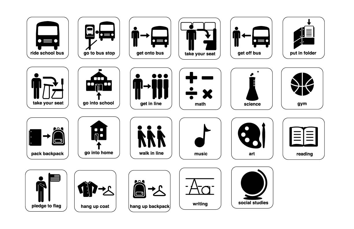 School Symbol Set Casey s Senior Project school-symbol-set-casey-s-senior-project