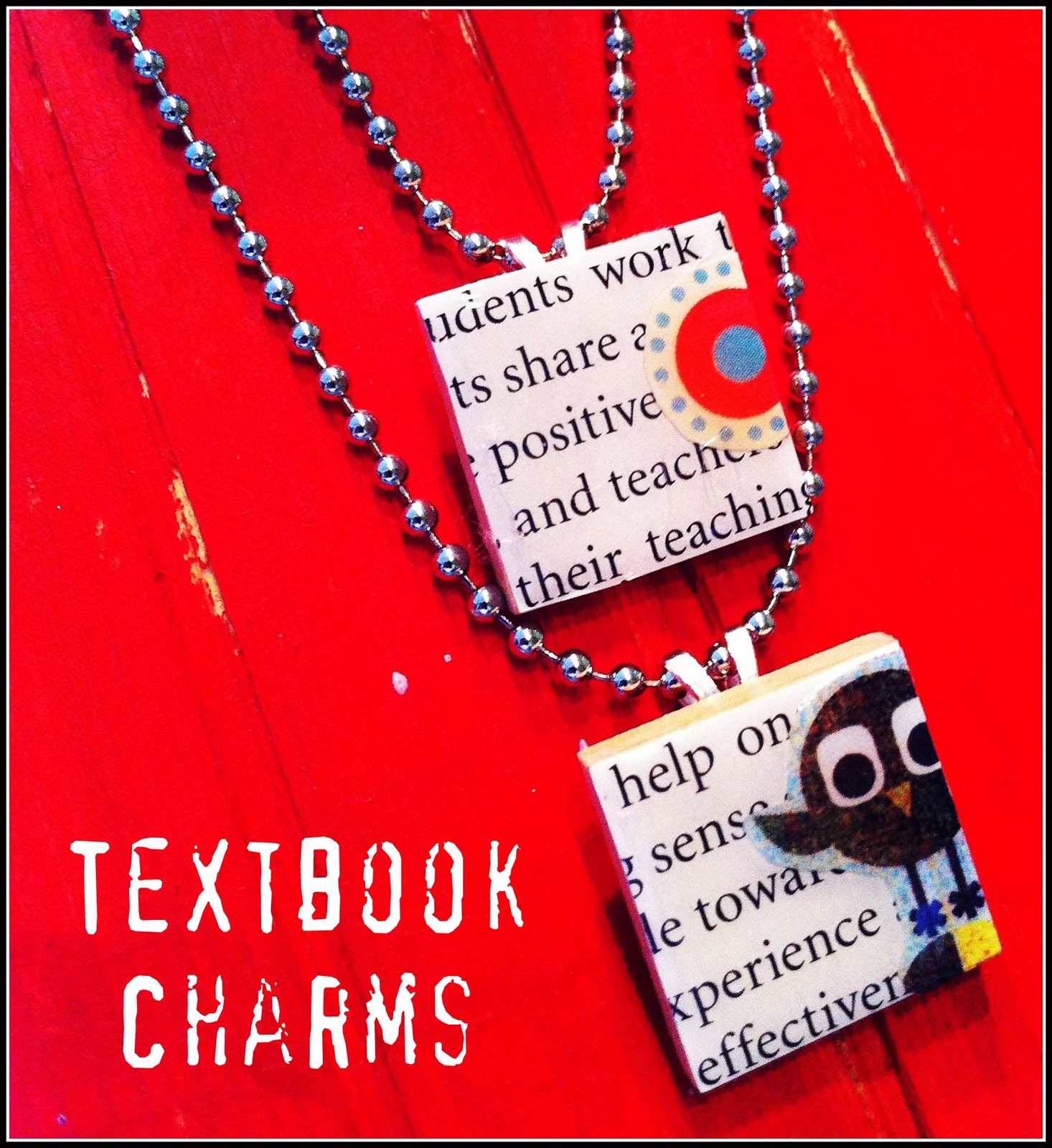 Upcycled Education Textbook Charms upcycled-education-textbook-charms