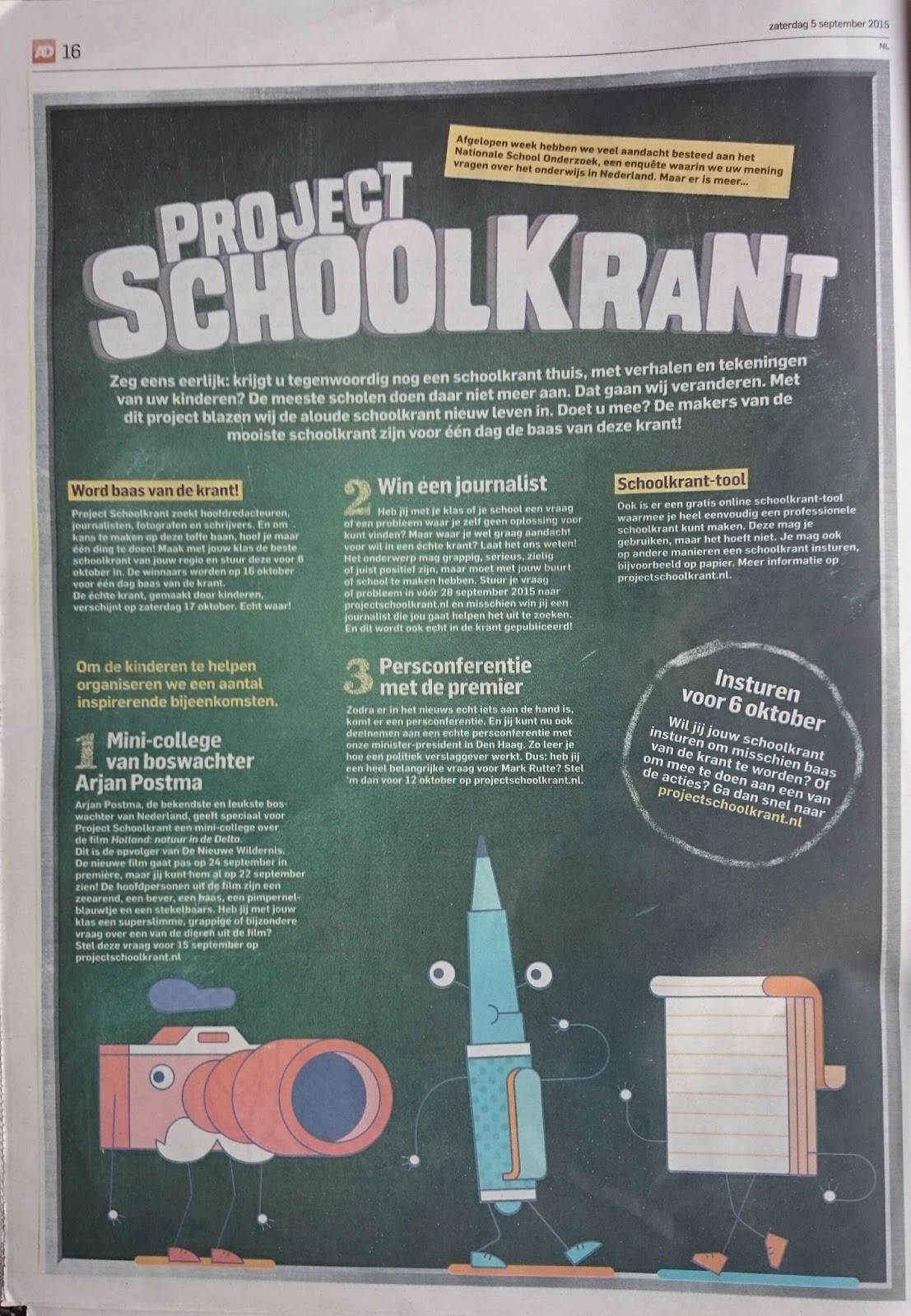 JufYvon: Gespot: Project schoolkrant