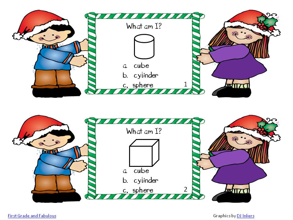 Holiday Shape Task Cards - Classroom Freebies