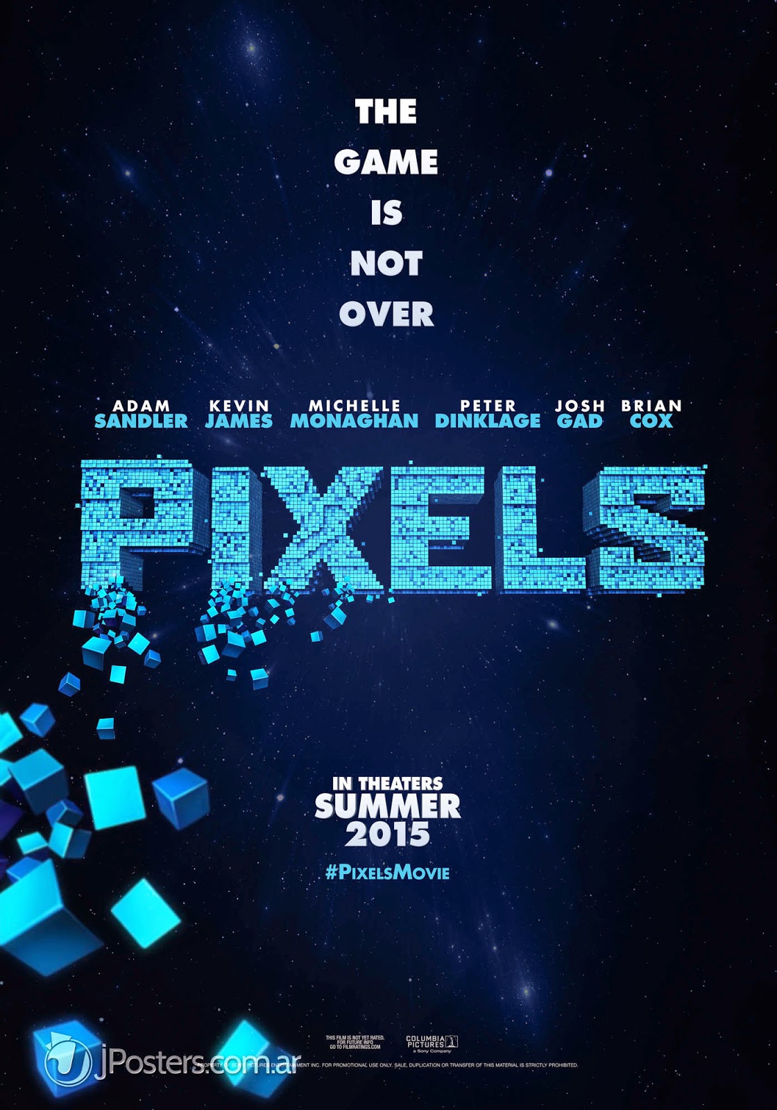 The Game Is Not Over In Official Teaser Poster For PIXELS the-game-is-not-over-in-official-teaser-poster-for-pixels