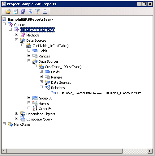 SSRS Report using simple AOT Query with Auto Design.. | simhadri's blogs