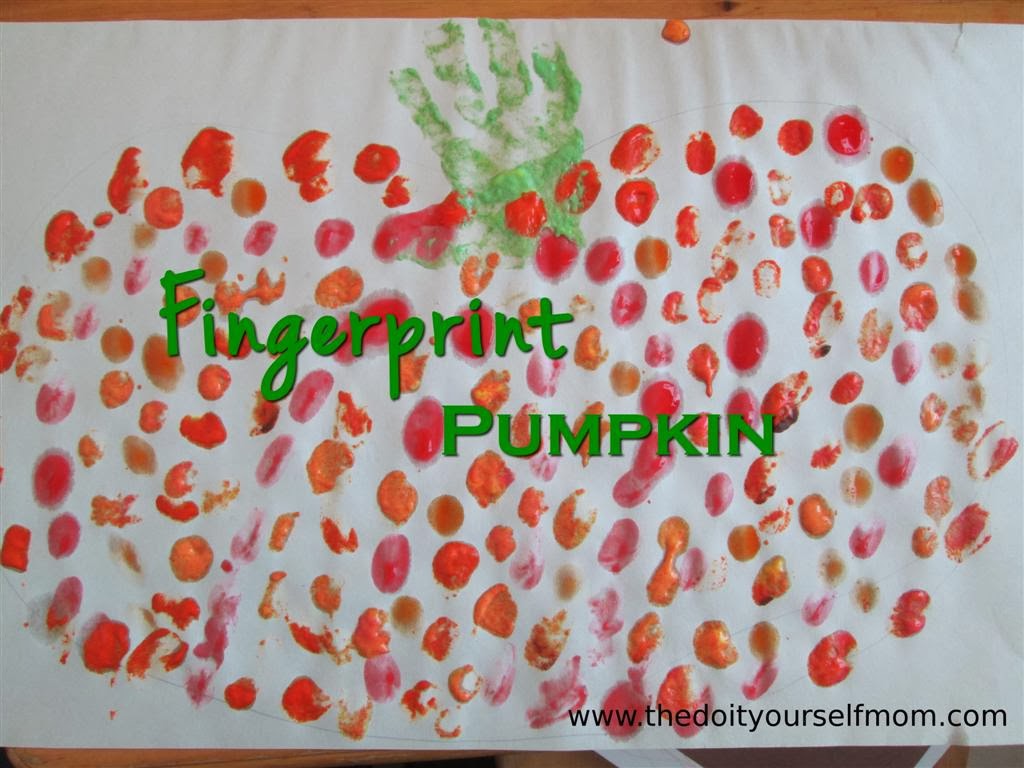 The Do-It-Yourself Mom: Preschool Fall Craft: Fingerprint Pumpkin and Tree