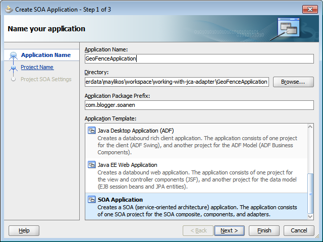 soanen - Martti's SOA Blog: Tutorial 1. Part 23 - Create new application for the main logic of ...