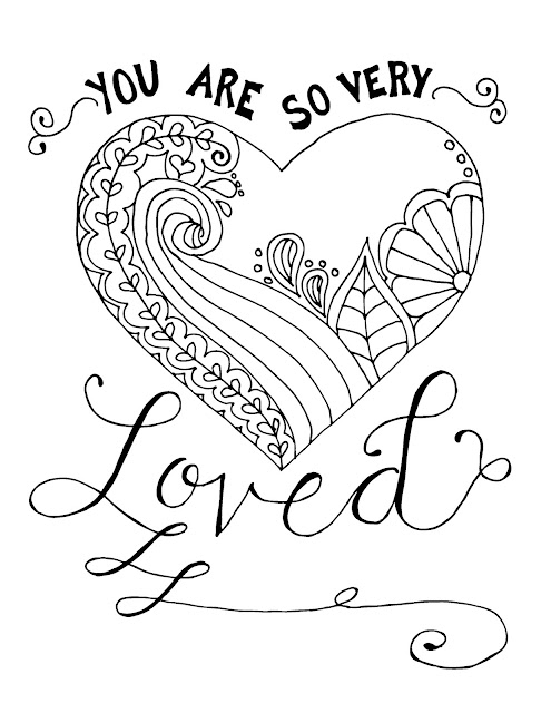 Coloring Page World: You Are So Very Loved