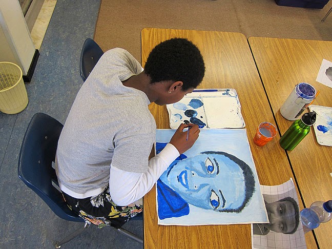 Mr. Bob's Middle & High School Art Room: Monochromatic Self Portraits ...