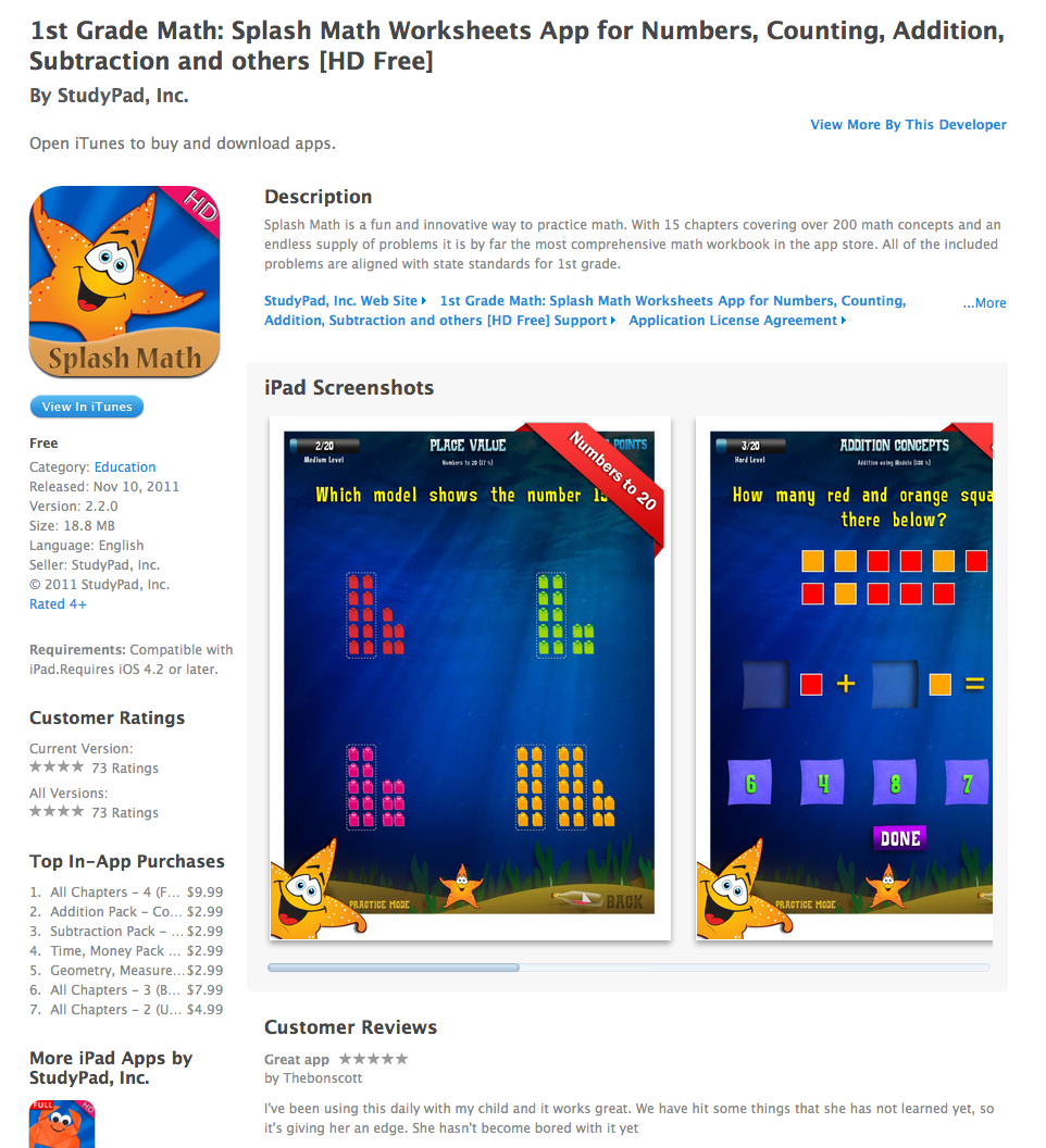 TeacherLINK Blog Free App Today 1st Grade Math Splash Math teacherlink-blog-free-app-today-1st-grade-math-splash-math