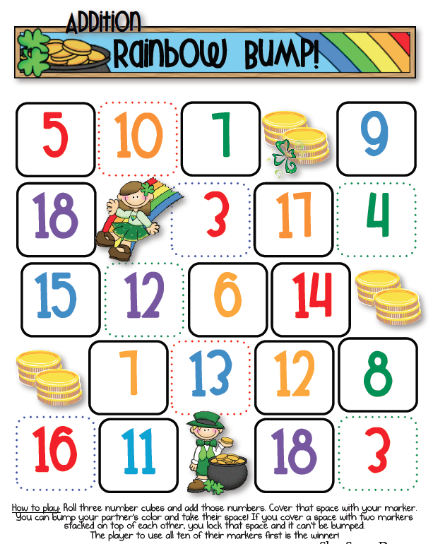 March Rainbow Bump - Classroom Freebies