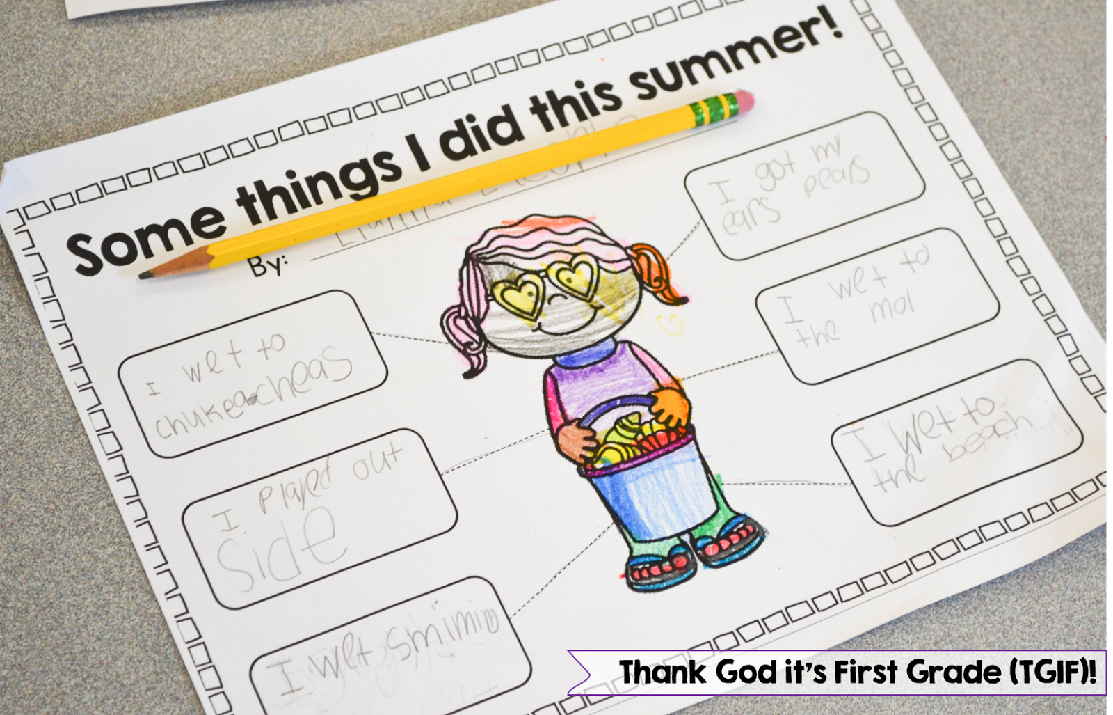 The First Week of First Grade - Activities and More! - Susan Jones Teaching