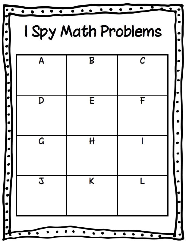 I Spy Math Problems - Second Grade Teaching Blog