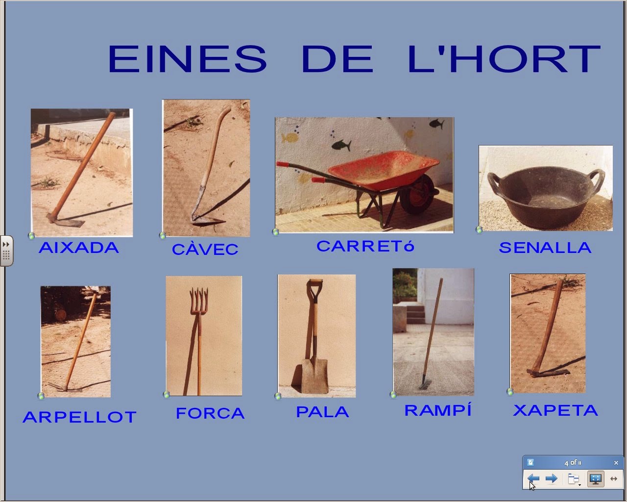 AIXADA I RASCLET diari de l'hort: LES EINES DE L'HORT