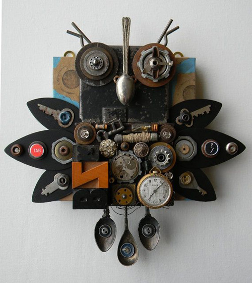 My Owl Barn: Jen Hardwick: Recycled Art Assemblage