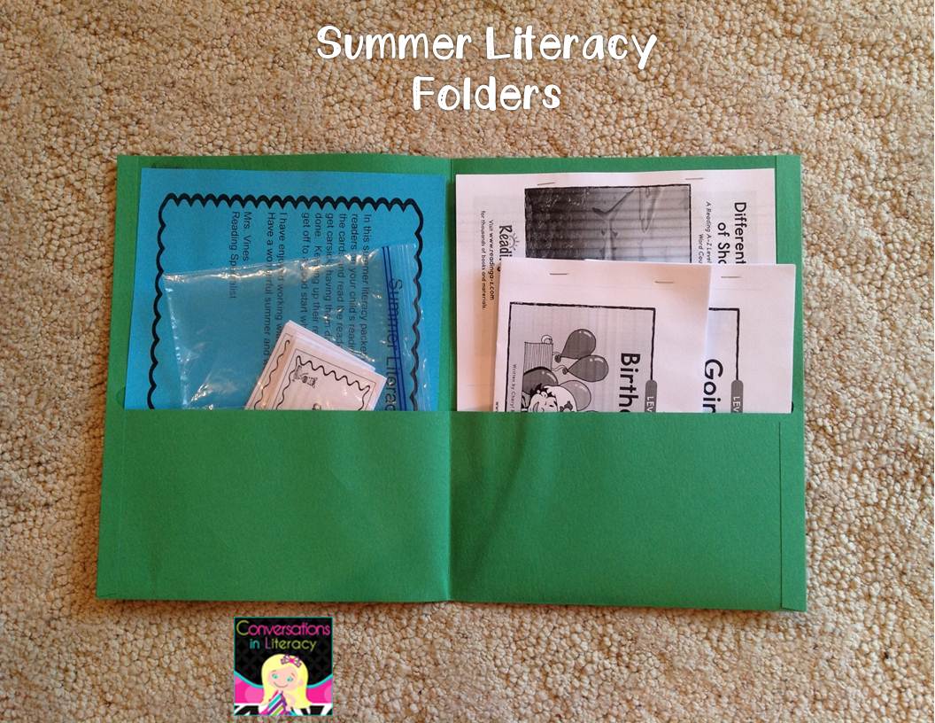 Summer Literacy Folders and Syllable Counting - Conversations in Literacy