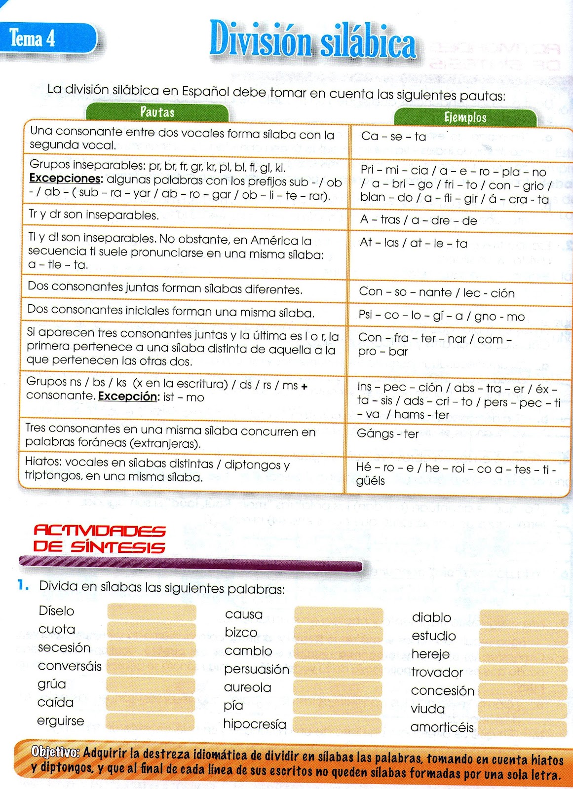 PROFESOR ALEXANDER SOLANO HERNÁNDEZ. ESPAÑOL SÉTIMO: LA SÍLABA Y ...