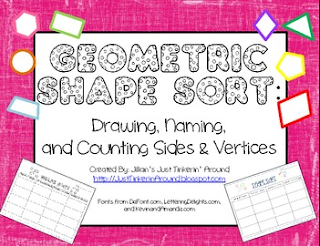 Free on TpT 2nd Grade: Geometric Shape Sort