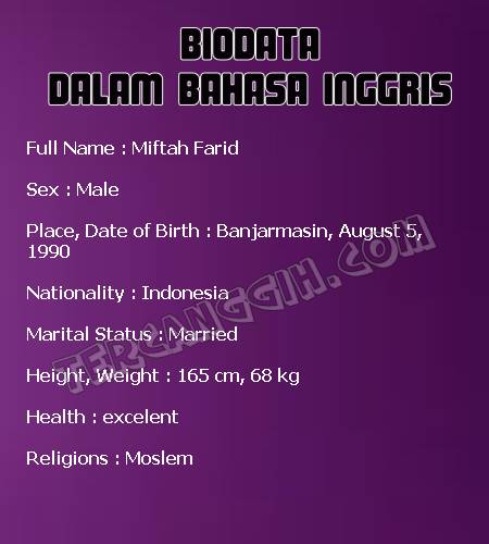 Contoh Biodata Dalam Bahasa Inggris 2013 Baru (CV) - Tercanggih.com Contoh Biodata Dalam Bahasa Inggris 2013 Baru (CV) - Tercanggih.com