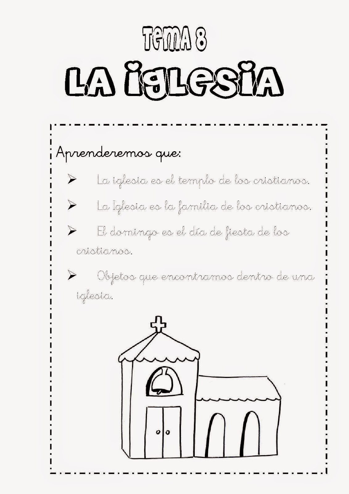 RELIGICANDO EN EL COLE: Fichas de Religión para 1º de Primaria.