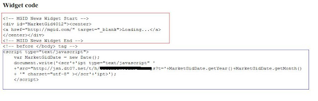 How to install MGID Widget on Blogger
