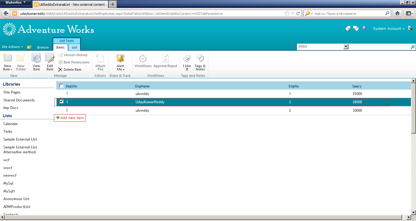 How to Create, Deploy WCF service and Create External List Using WCF in SharePoint 2010