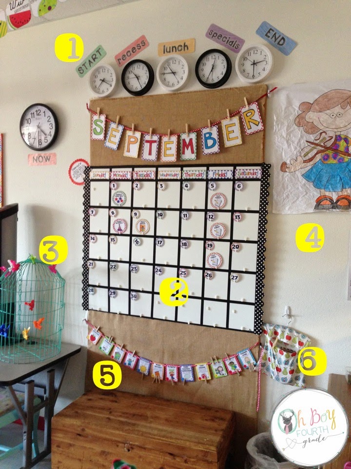 My Calendar Area... questions answered | Oh' Boy 4th Grade | Bloglovin’