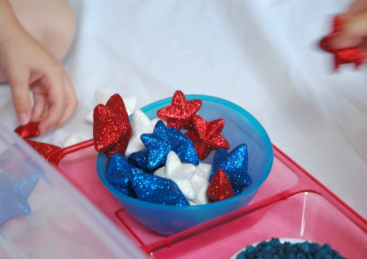 Fourth of July "Stars and Stripes" Sensory Bin | What Can We Do With ...