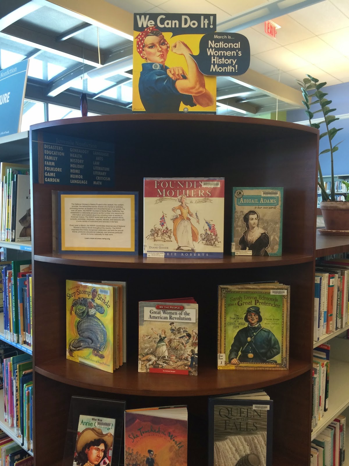 Literary Hoots: National Women's History Month Library Display