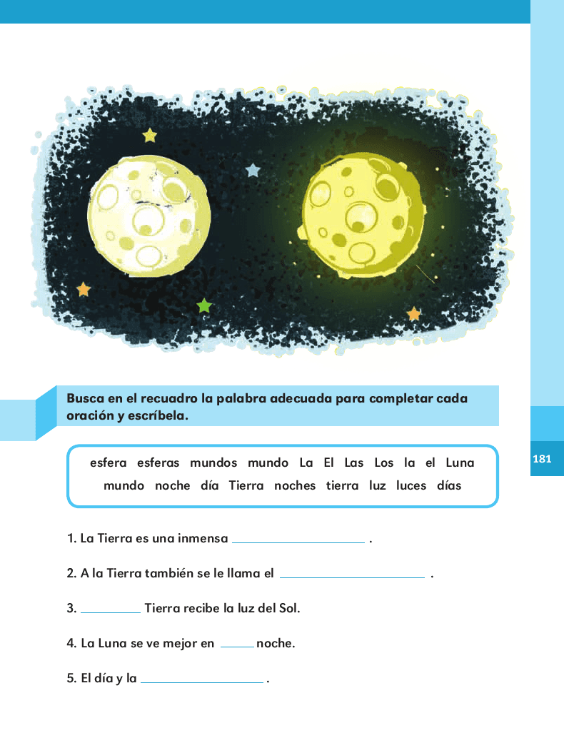 Objetos en el cielo ~ Apoyo Primaria