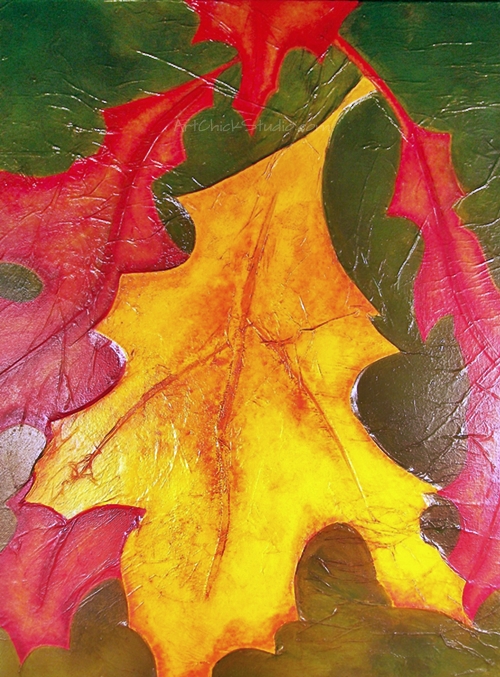Fall Leaves Mixed Media | Art Chick Studio